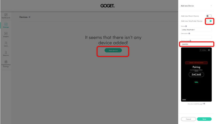 Step 5. Add wayfinder displays – Help Center